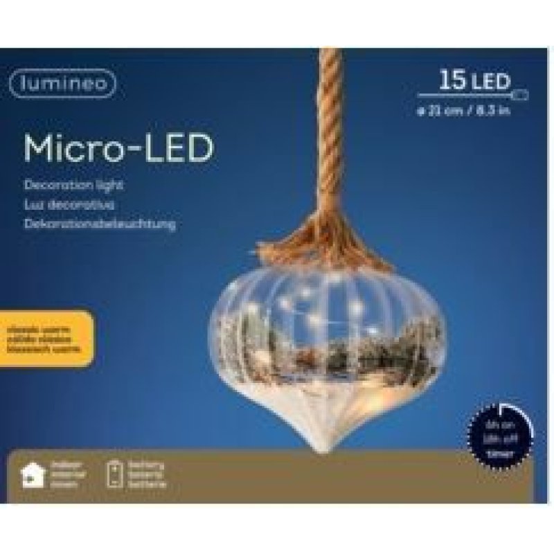 Lumineo Micro LED Onion 20cm Classic Warm | Haven Home Centre