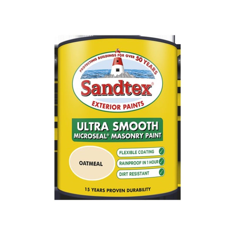 Sandtex 5L Oatmeal Masonry Paint Smooth s348881 | Haven Home Centre