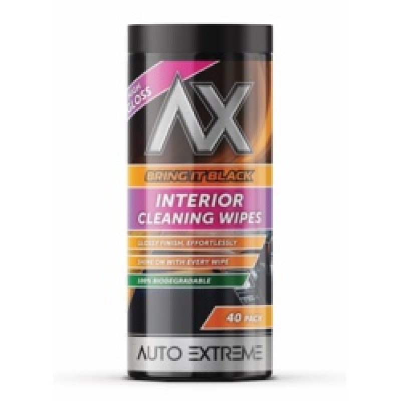 Ax Bring It Black Interior Cleaning Wipes Pack 40 High Gloss | Haven ...