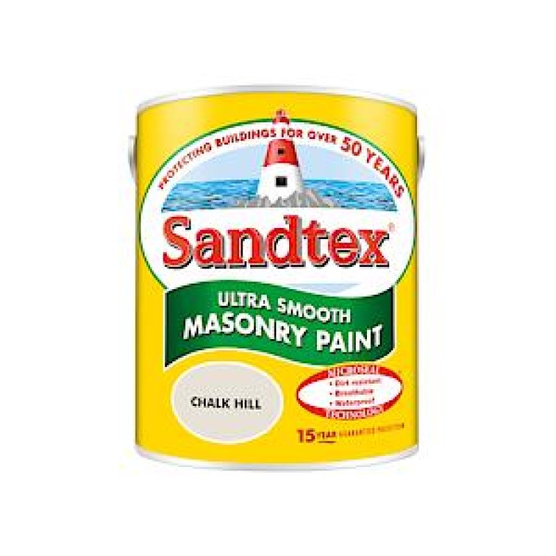 Sandtex Masonry Paint Smooth 5L Chalk Hill s348875 | Haven Home Centre
