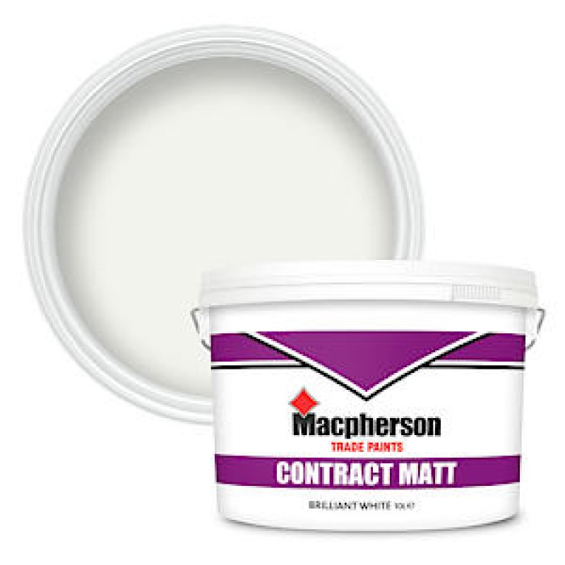 Macpherson CONTRACT MATT 10Lt White s370090 | Haven Home Centre